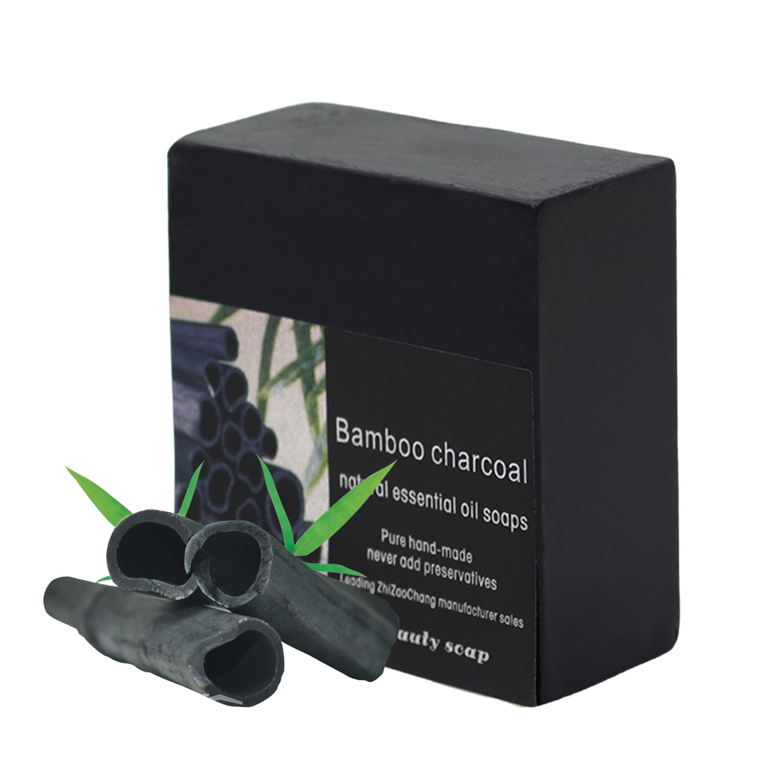 Charcoal Soap for Deep Cleansing and Exfoliation Purifies,Brightens Skin Tone Unclogs Pores ...