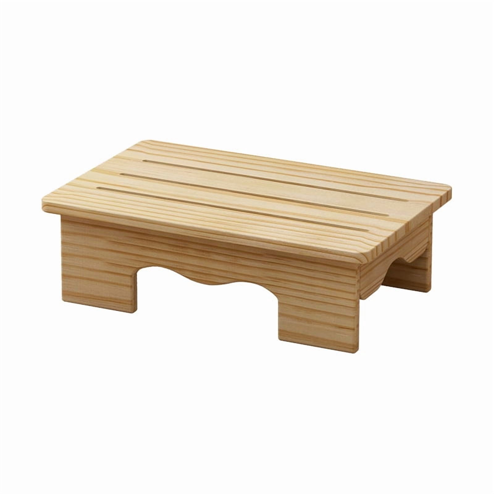 Charcrocsm Wooden Step Stool for Adults & Kids, Medium Size Bathroom ...