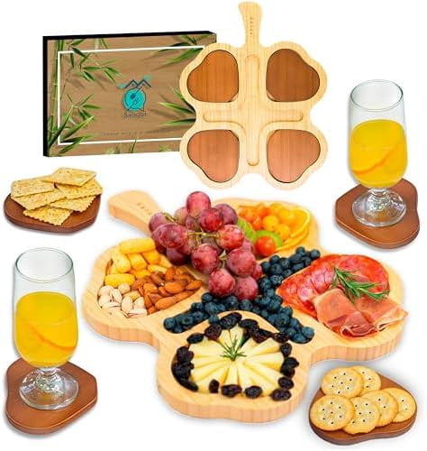 CharcuteriE bOARDS gIFT sET - cOASTERS sET OF 4 - sMALL cHEESE bOARD ...