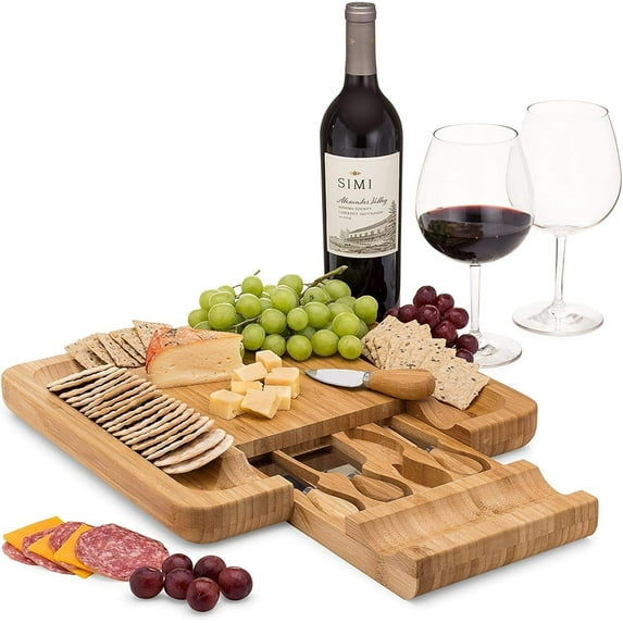 Charcuterie Board Set, Cheese Board With Cutlery, Includes Stainless ...