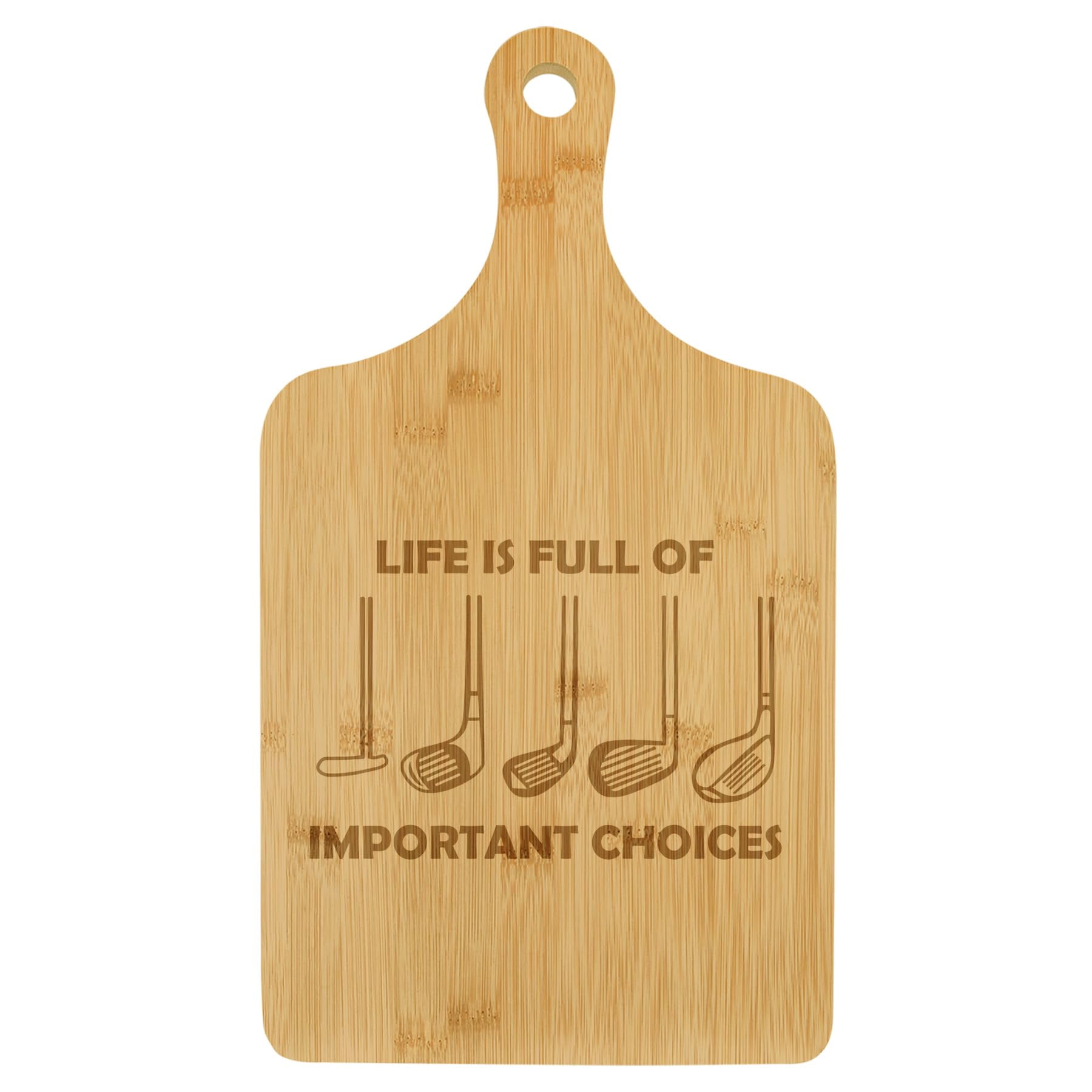 Charcuterie Board With Handle Cheese Board Bamboo Cutting Board Gift ...