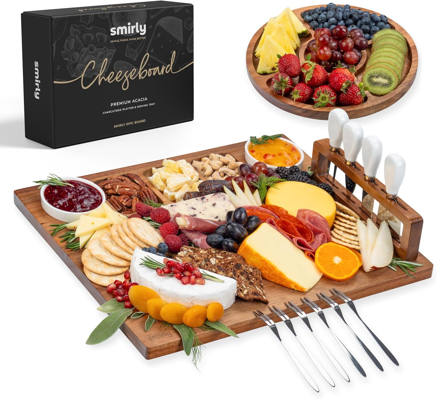 Charcuterie Boards Gift Set: Charcuterie Board Set, Acacia Cheese Board ...