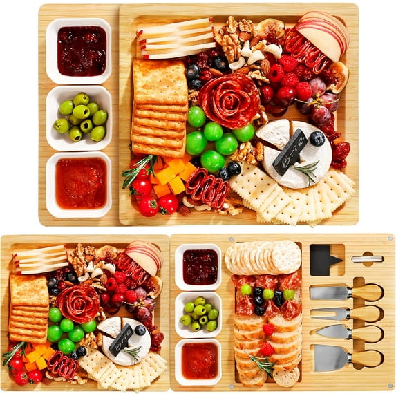 Charcuterie Boards Set - 3 in 1 Magnetic Extra Large Cheese Board with ...