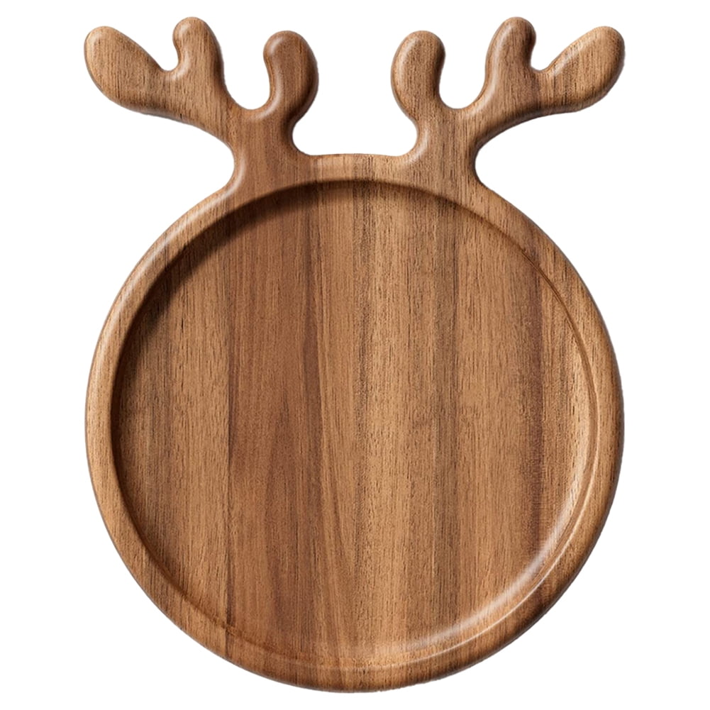 Charcuterie Dessert Board Antler-Shape Appetizer Platter Christmas Wood ...