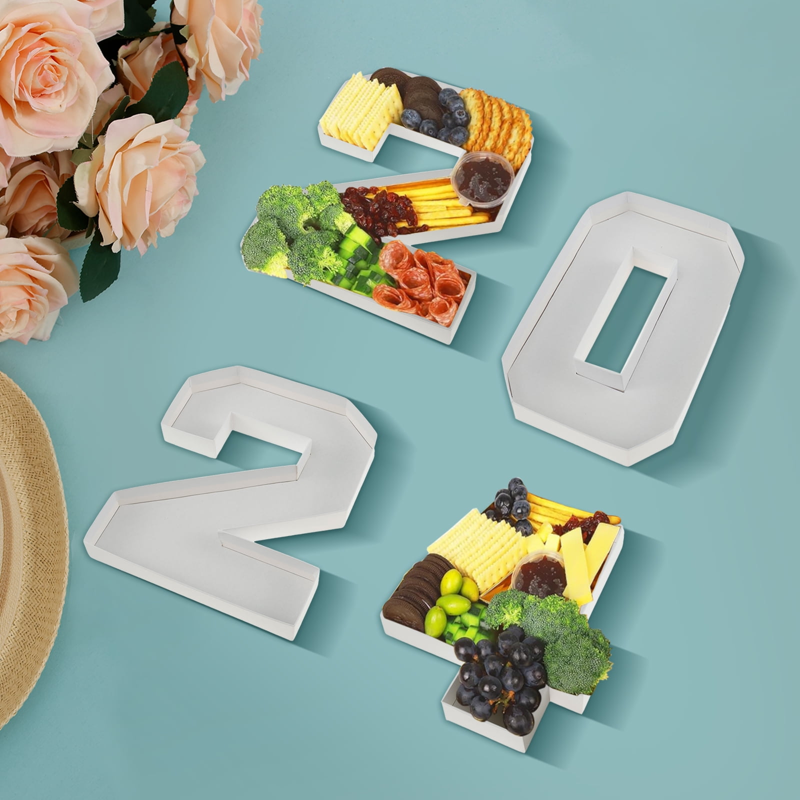 Charcuterie Letter Number Trays 2024 Graduation Cardboard Number ...