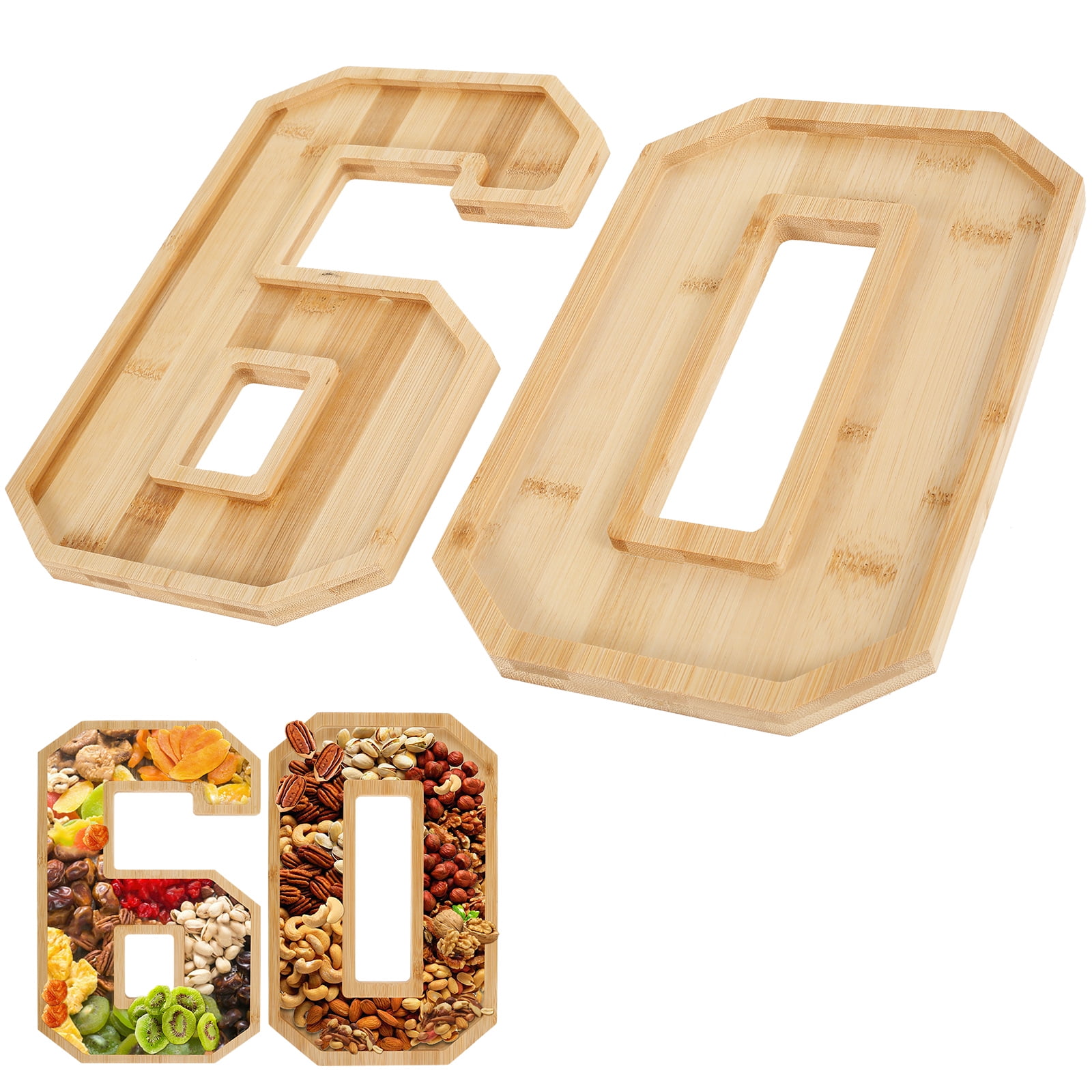 Charcuterie Number Board Wood Cardboard Number Tray Fillable Number ...