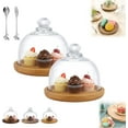 Charcuterie Snow Globe Container Wood – Clear Dome Food Display Box for ...