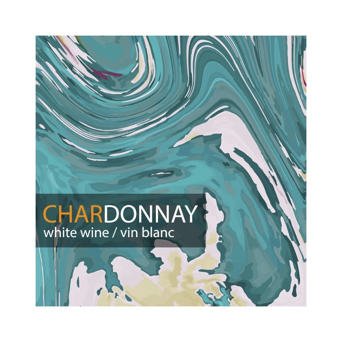 Chardonnay MuLi Colour Marble Texture Wine Labels 50 per Pack (3.78 in ...