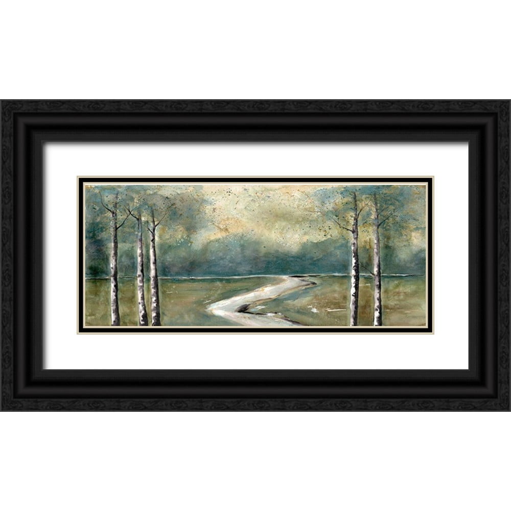 Charest, Doris 24x12 Black Ornate Wood Framed with Double Matting ...