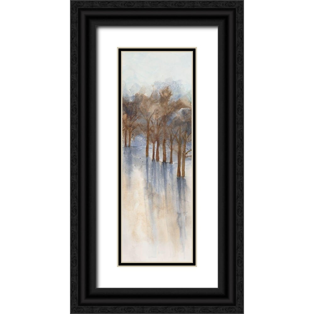 Charest, Doris 9x18 Black Ornate Wood Framed with Double Matting Museum ...