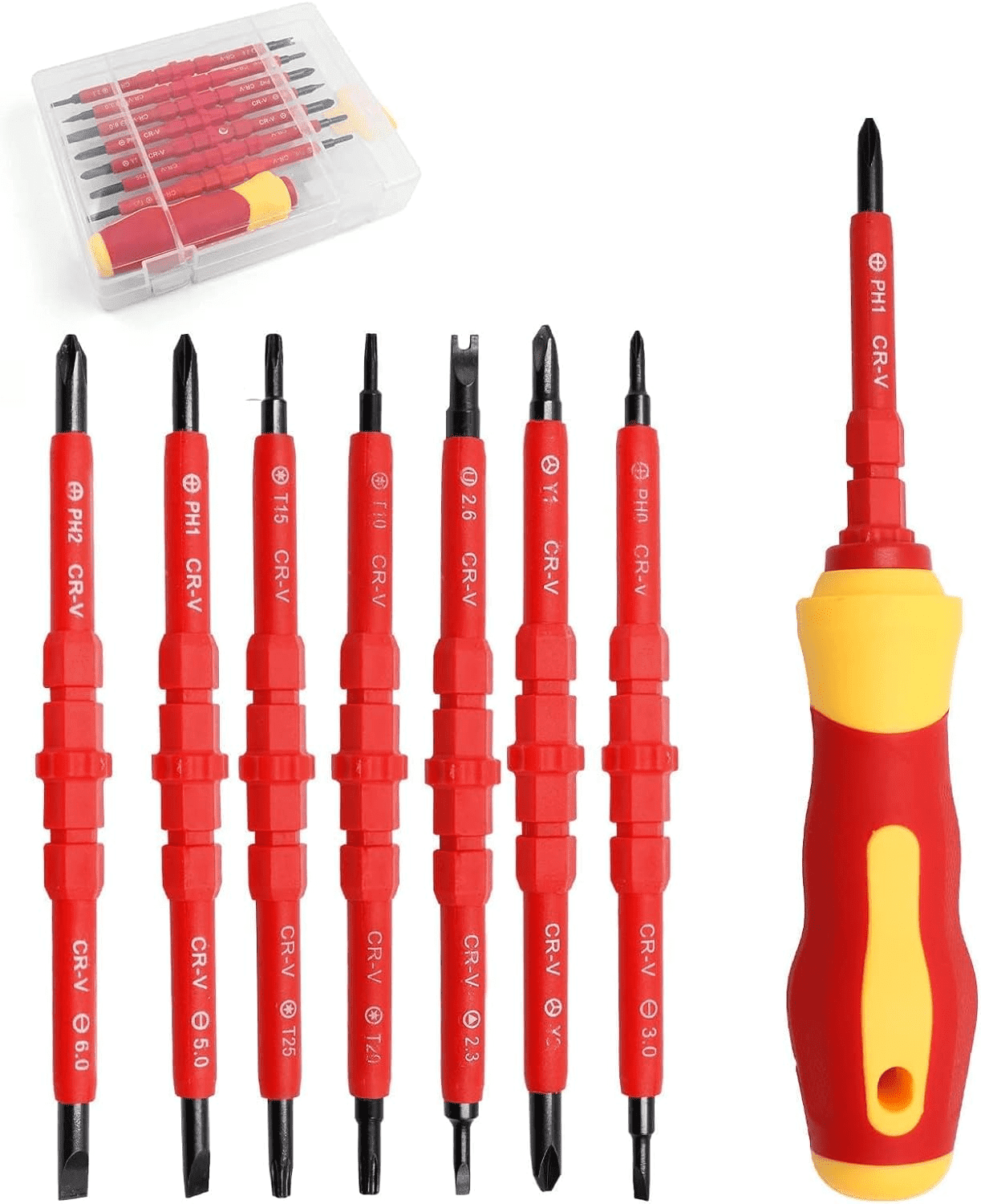 Charext 7 in 1 Insulated Screwdriver Set Magnetic Screwdriver Tool Kit ...