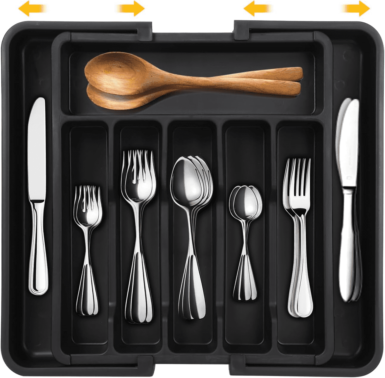 Charext Silverware Drawer Organizer, Expandable Utensil Tray for ...