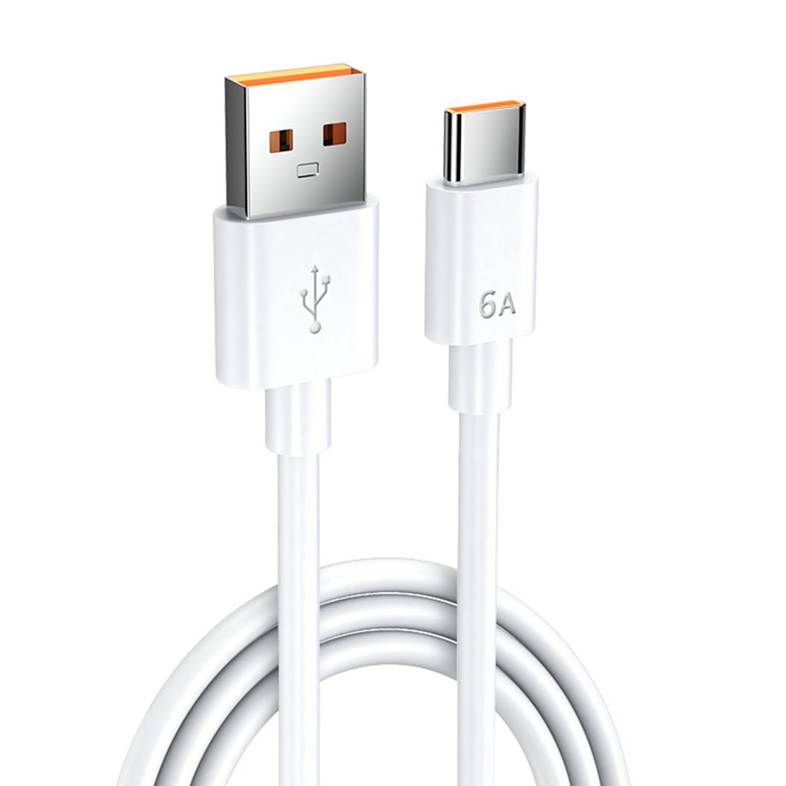 Charge Cable, 6A Super Fast Charging 66W Data Cable Type C Port Phone ...