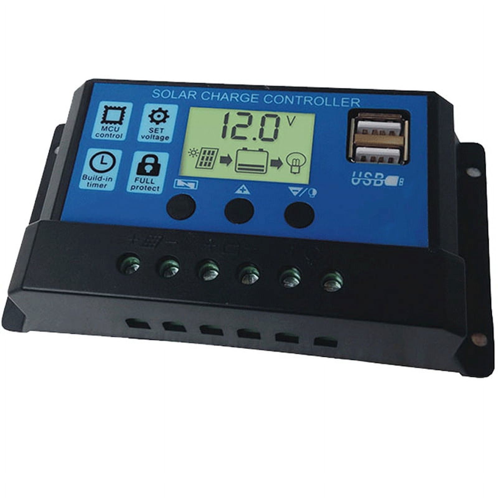 Charge Controller 24V10A Battery Charger HD Display Controller USB ...