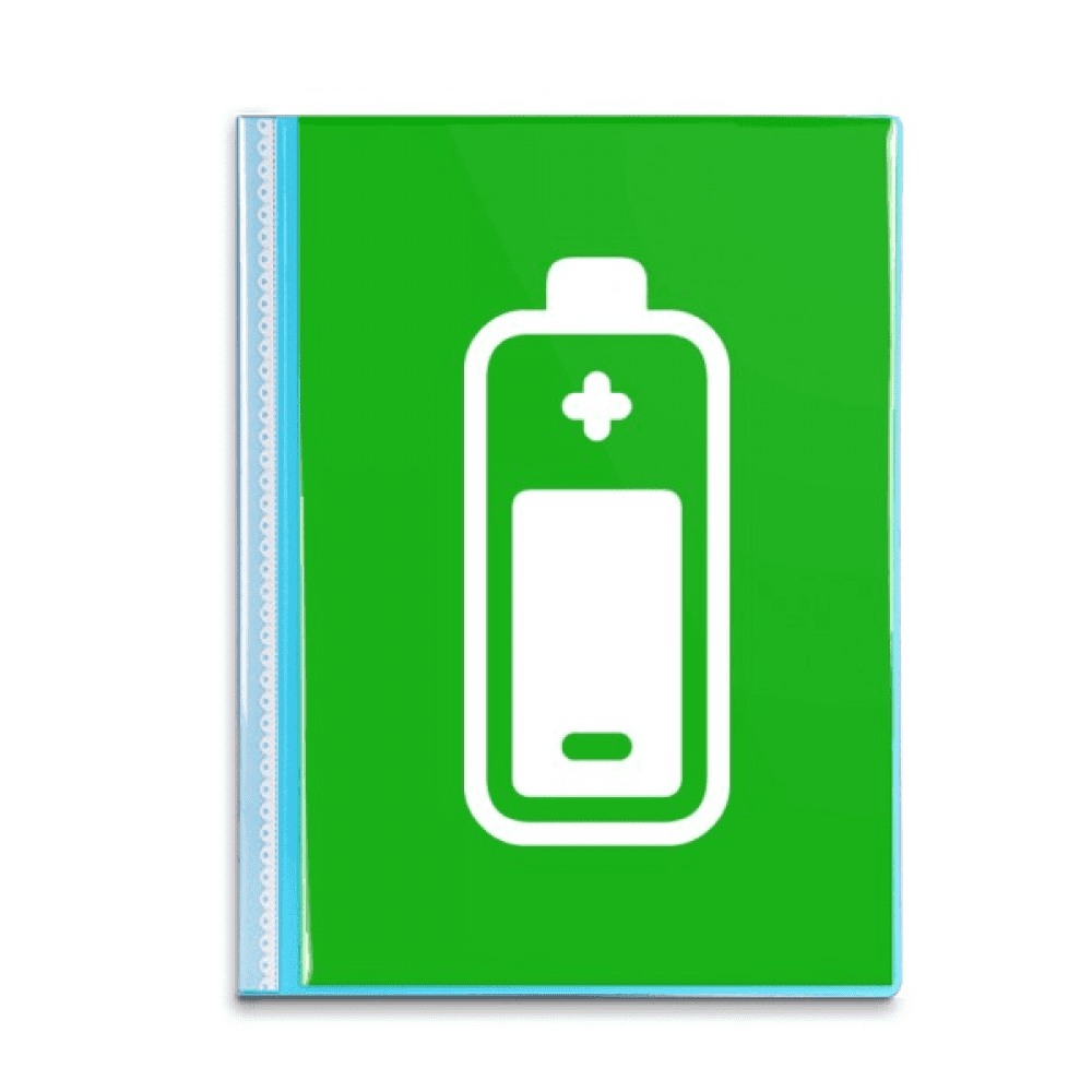 Charge Green Square Warning Mark Book Sheet Protectors Portfolio Binder ...