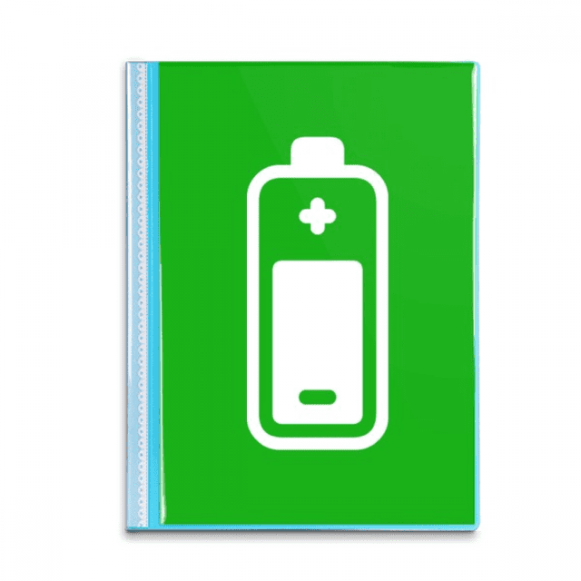 Charge Green Square Warning Mark Book Sheet Protectors Portfolio Binder ...