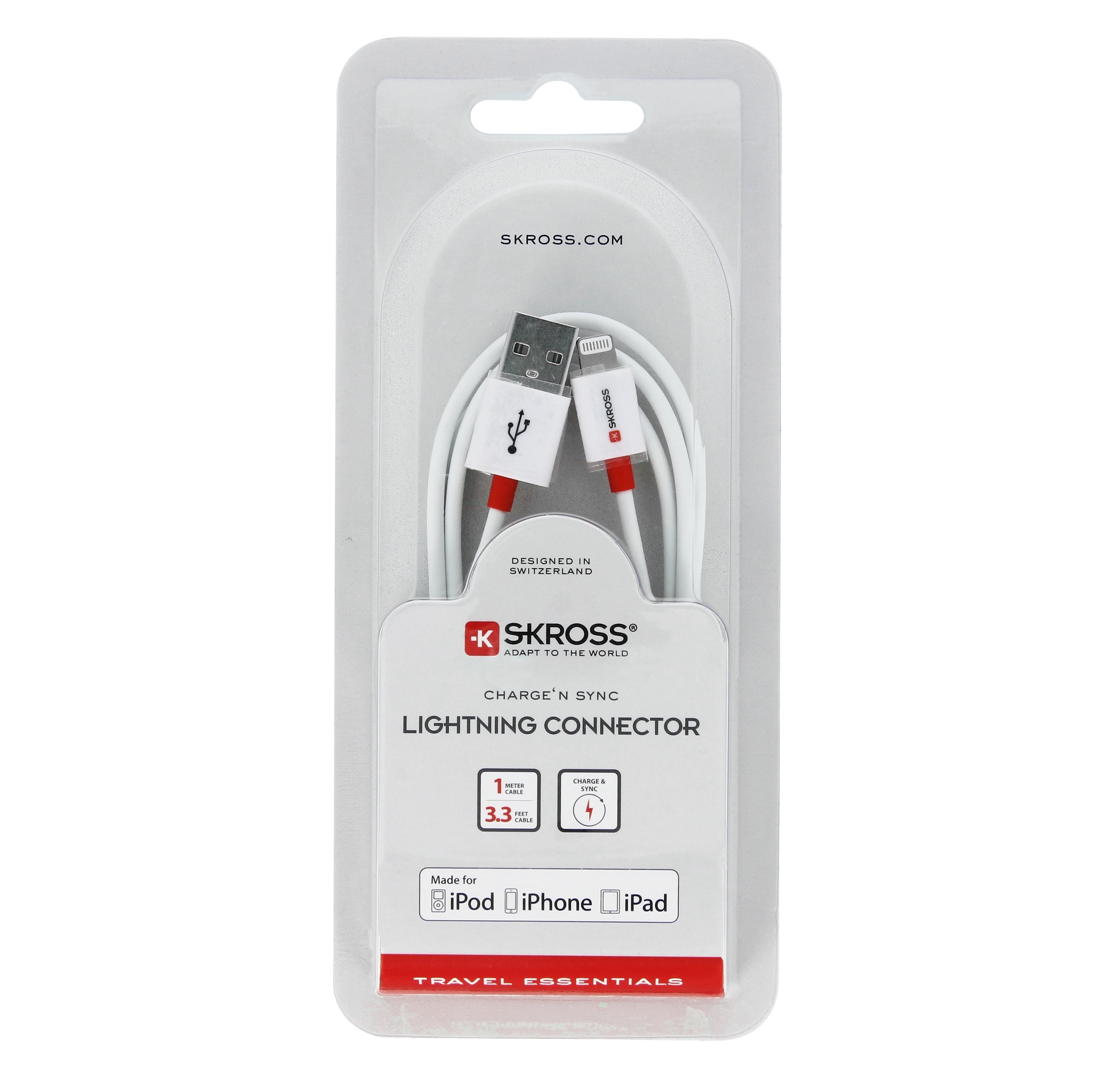 SKROSS 2.700205-E 1 m Lightning Connector to USB A Cable - Walmart.com