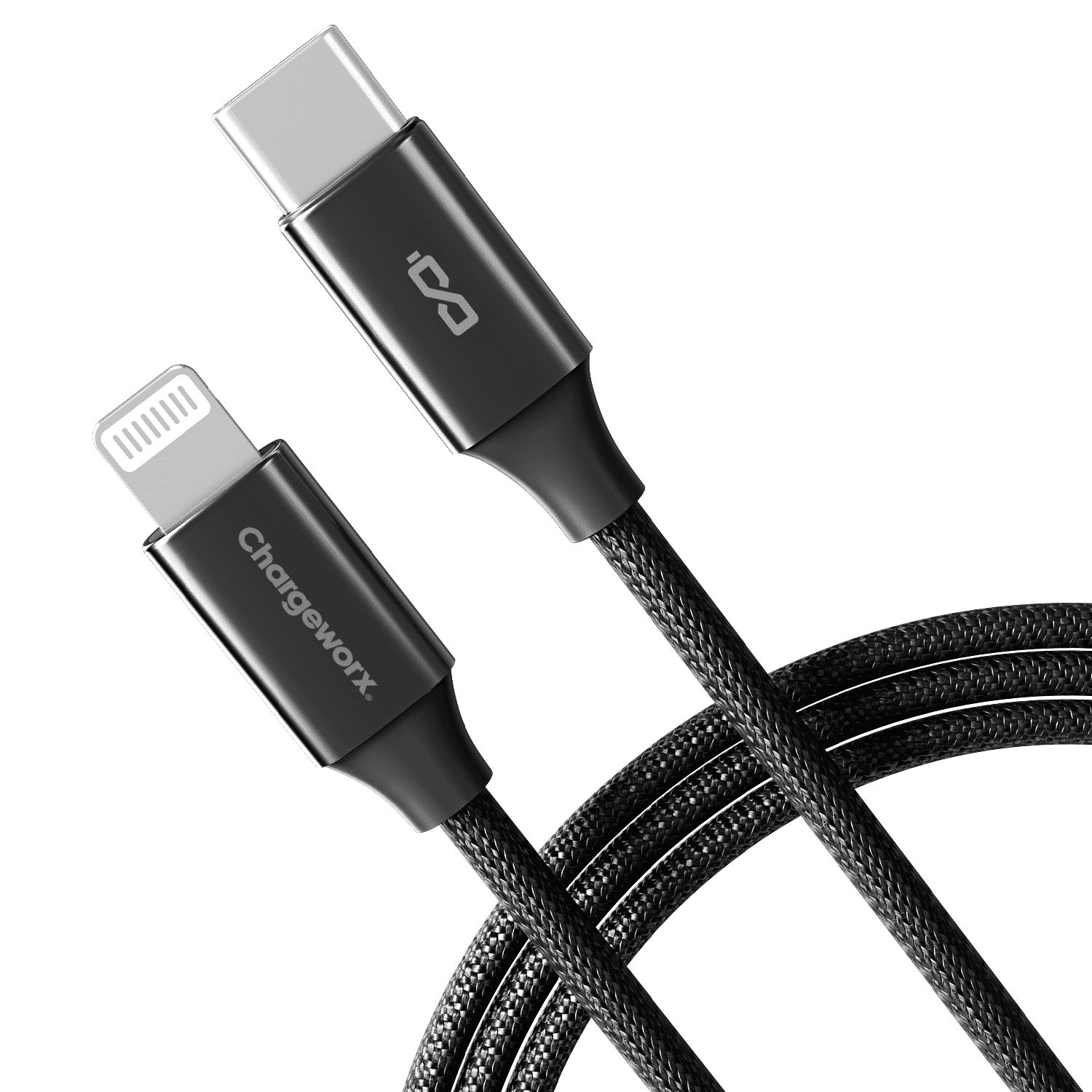 ChargeWorx 6FT USB-C to Lightning Cable, MFi Certified Braided Fast ...