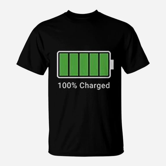 Charged Full And Low Battery TShirt - Walmart.com