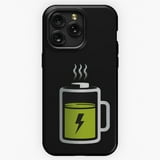 Charged Up Coffee Mug Battery Design iPhone Case 17 through 11 Pro Max ...