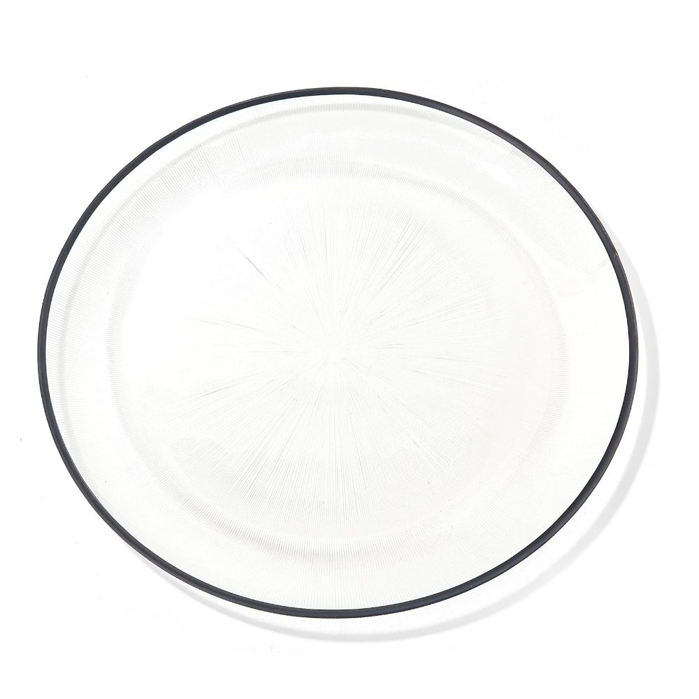 Fennco Styles Modern Coral Rim Aluminum Charger Plates 13" Round, 1 ...