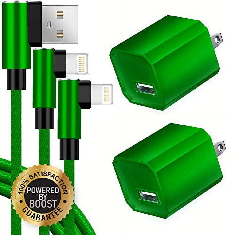 Charger, 2-Pack 6FT/2M Epacks Nylon Braided 90 Degree Fast Charging ...