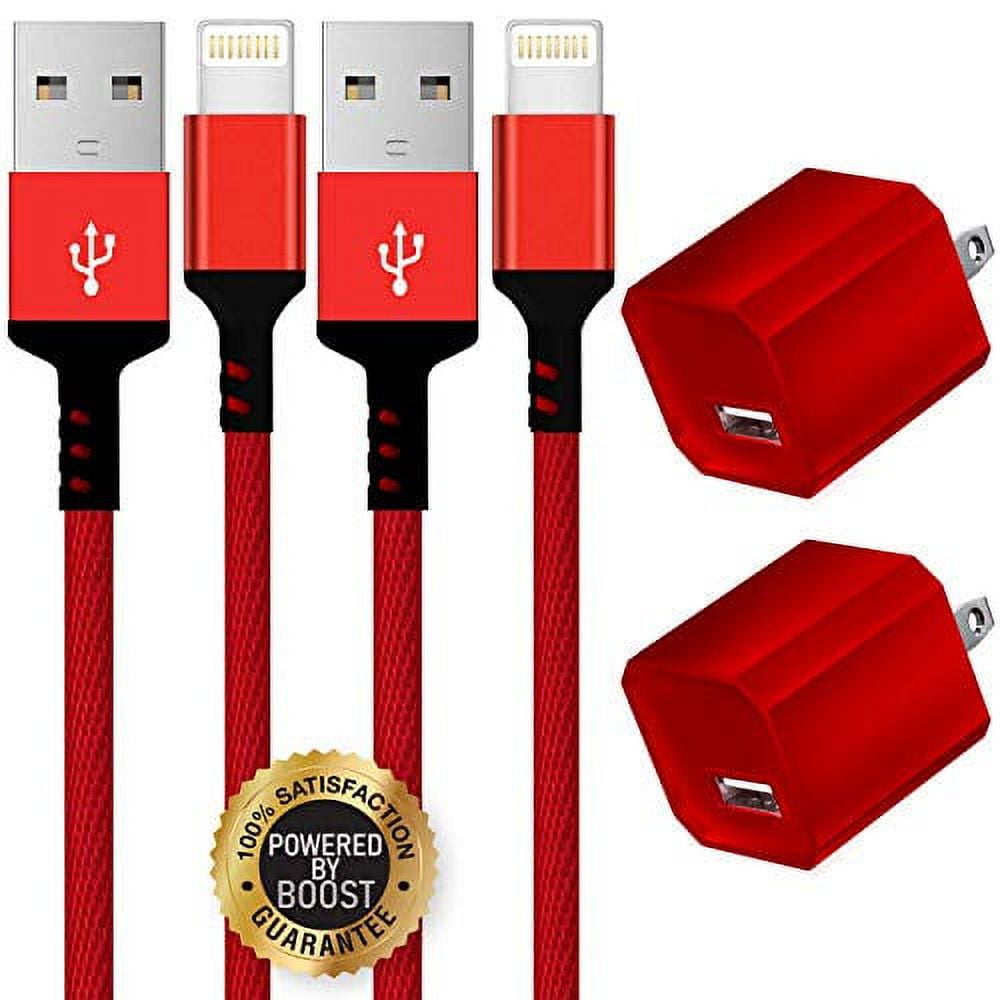 Charger, 2-Pack 6FT/2M Nylon Braided Fast Charging Cord Data Sync ...