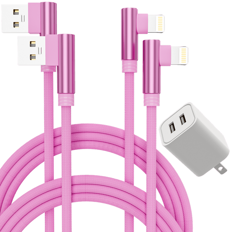Charger, 2-Pack 6FT/2M Nylon Braided Fast Charging Cord Data Sync ...