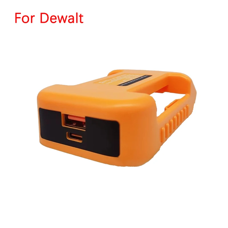 Charger Adapter For De-walt 20V Li-ion With USB Type-C Battery Holder ...