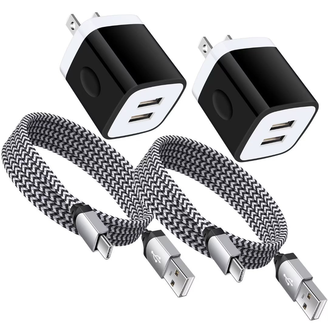 AILKIN 2PACK USB C Quick Adapter, Wall Charger Block with Type C Cables ...