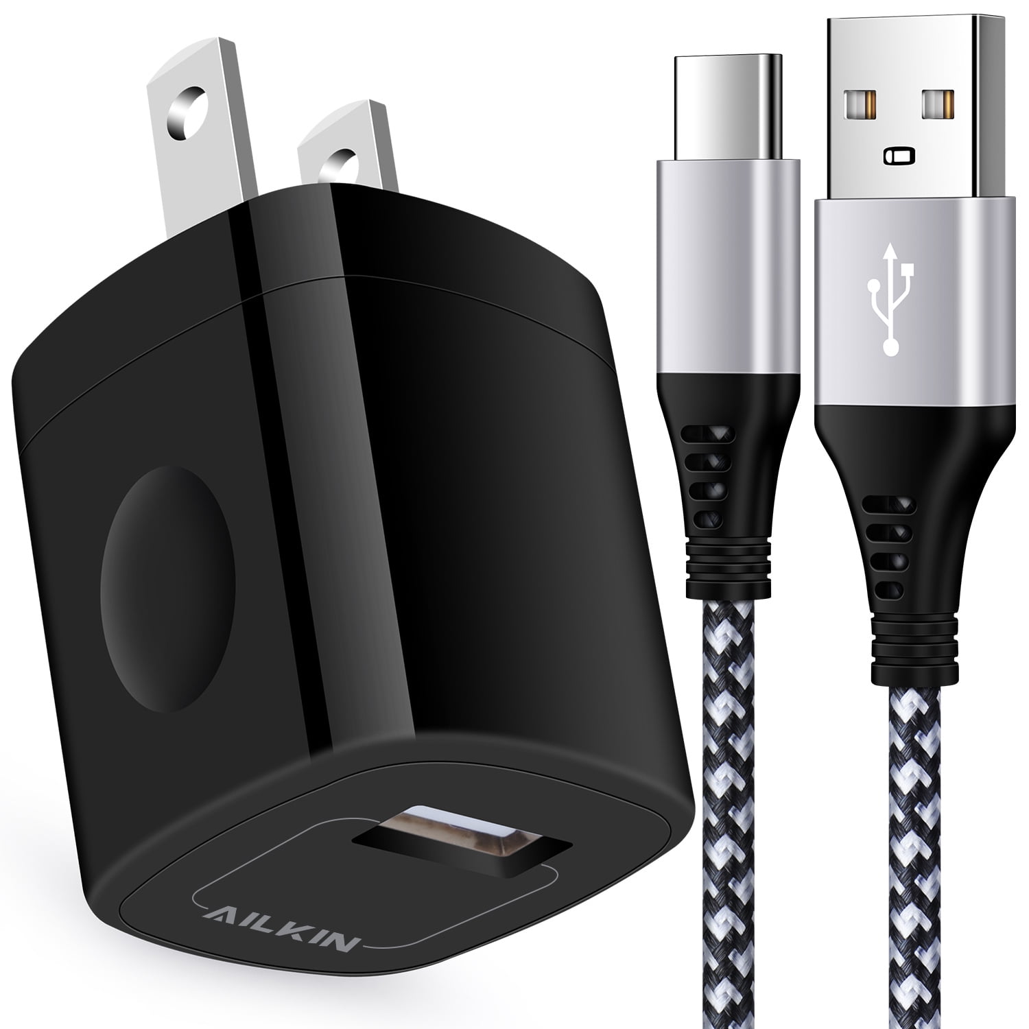 Charger Block,AILKIN USB Wall Charger Block with Android Type C Usb C ...