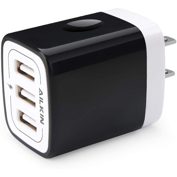 Charger Block,Charging Block USB Wall Charger Adapter,AILKIN 3.1A Dual ...