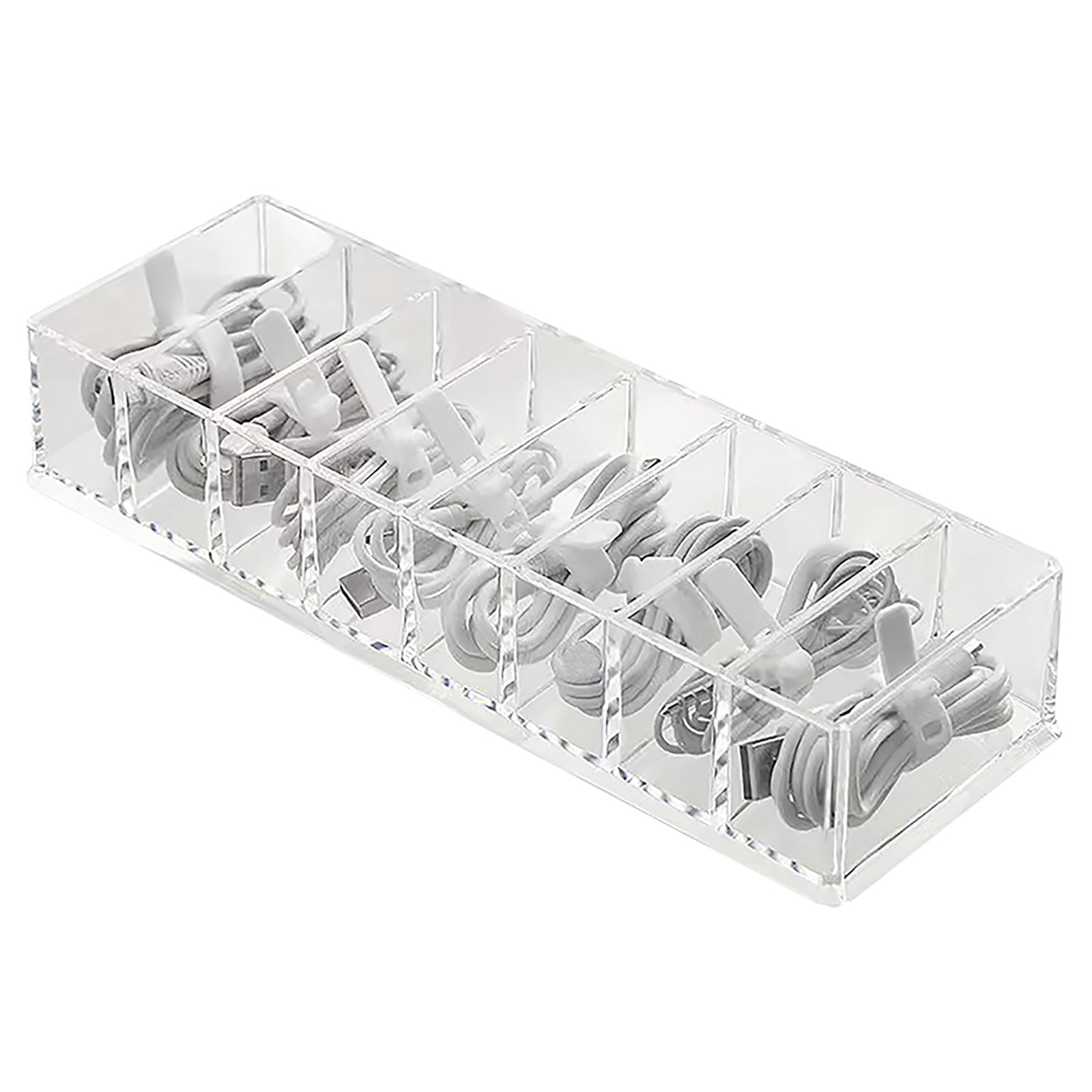 Charger Cable Cord Storage Organizer, Clear Cord Drawer Organizer with ...