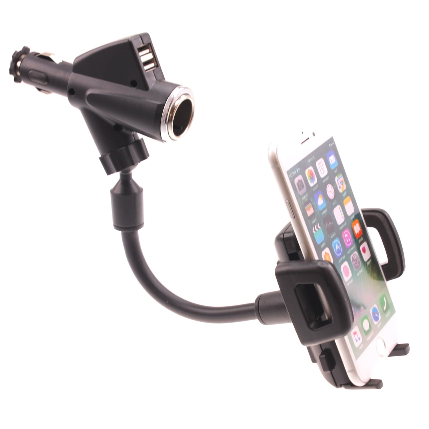 Charger Car Mount for iPhone 15/Pro/Max/Plus - Holder DC Socket USB ...