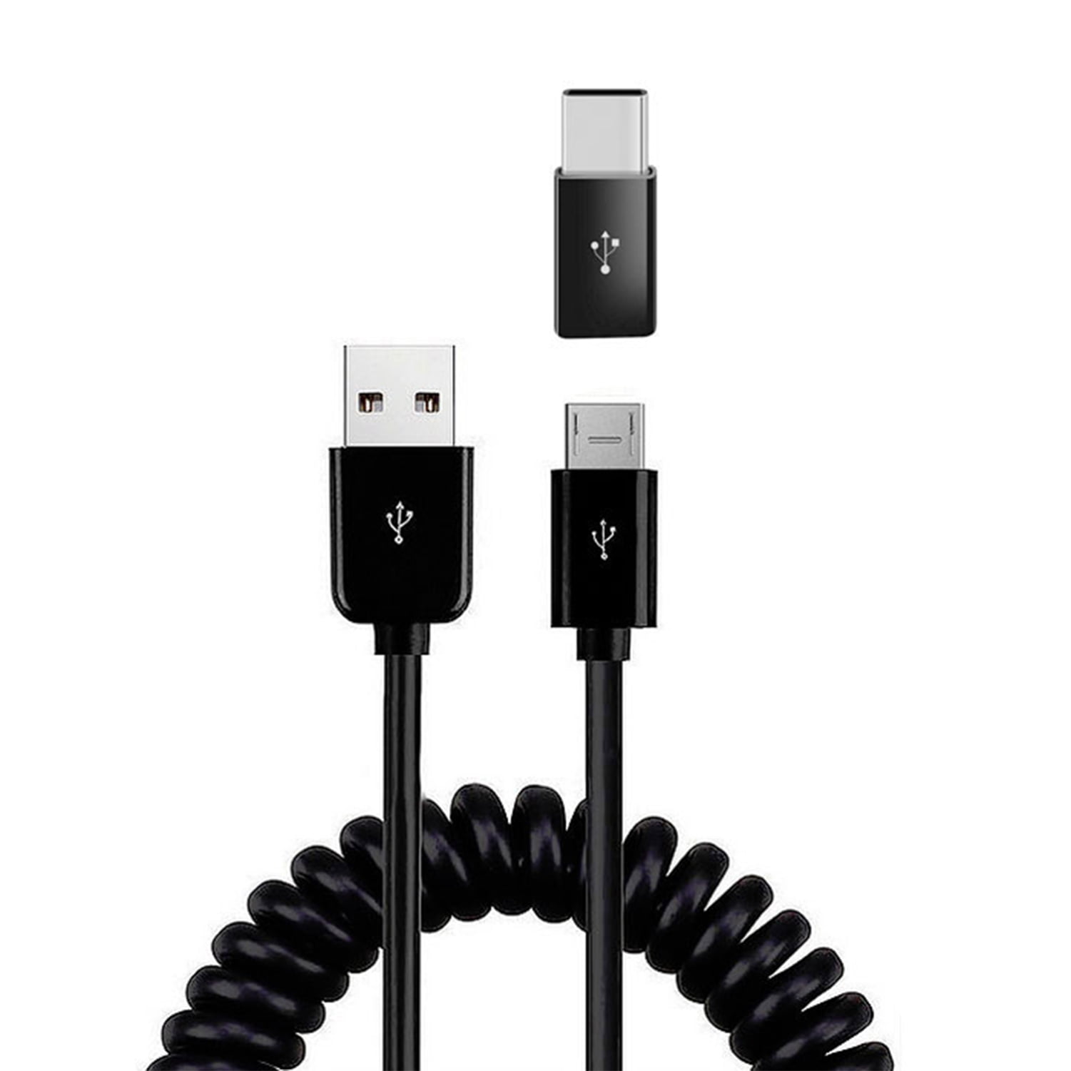 Charger Cord Coiled USB Cable for Cricket Outlast 5G, Ovation 3, Magic ...