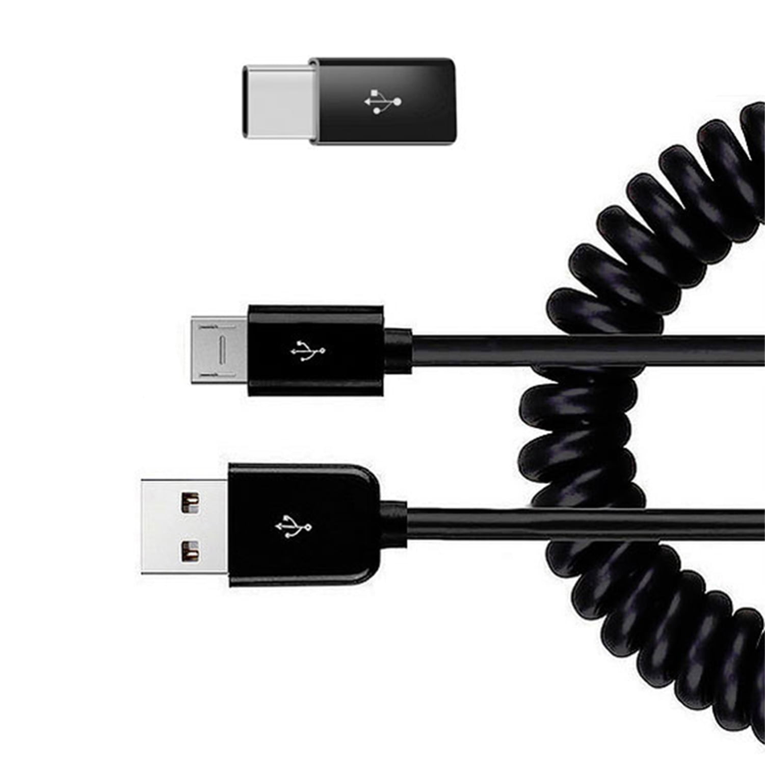 Charger Cord Coiled USB Cable for Motorola Razr (2023), Edge (2023 ...