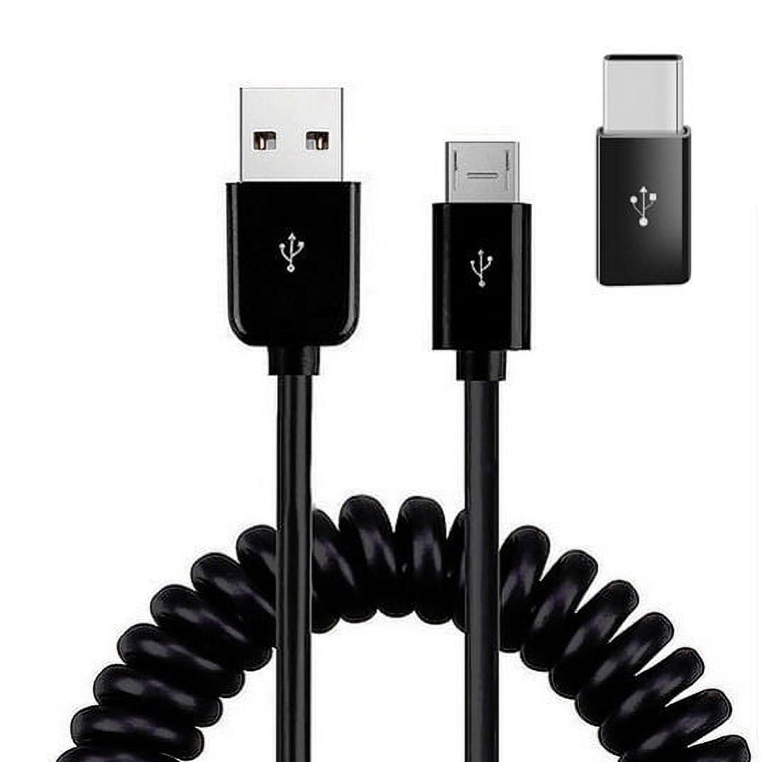 Charger Cord Coiled USB Cable for Motorola Razr Plus (2024) - Micro-USB ...