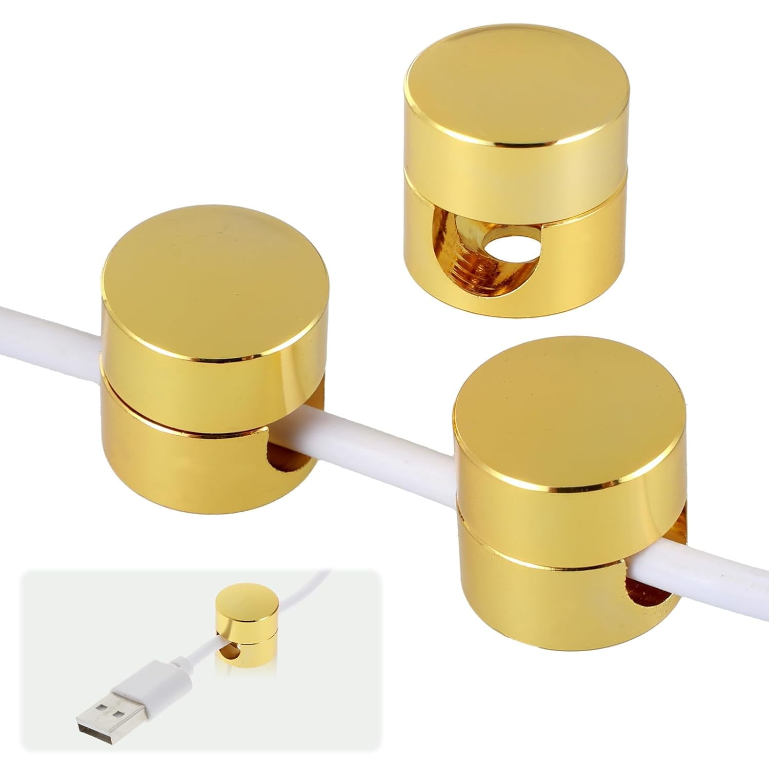 Charger Cord Holder for Nightstand, Cable Anchors for Desk, Aluminum ...