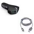 Charger Cord Type-C 10ft USB Cable w 2-Port USB 36W Fast Car Charger ...