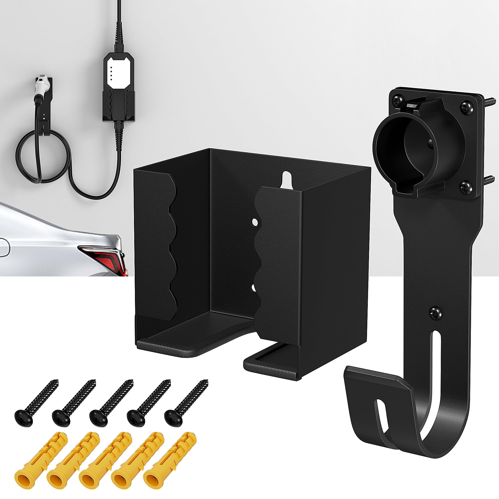 Charger Holder, Wall Mount Kit for Electric Car Charger, Cable ...