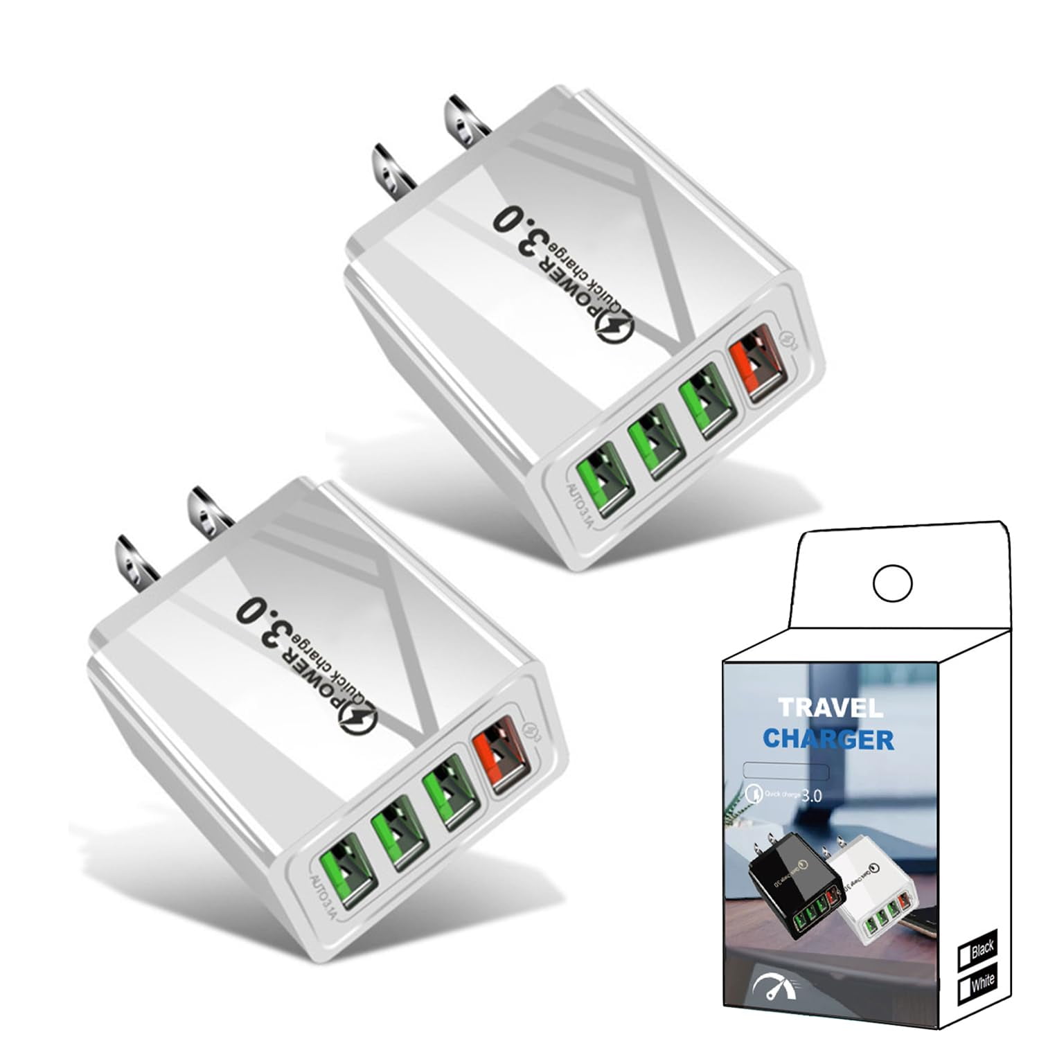 Charger, Phone Charger, 4-Port Chargers, Multi-Protection System ...