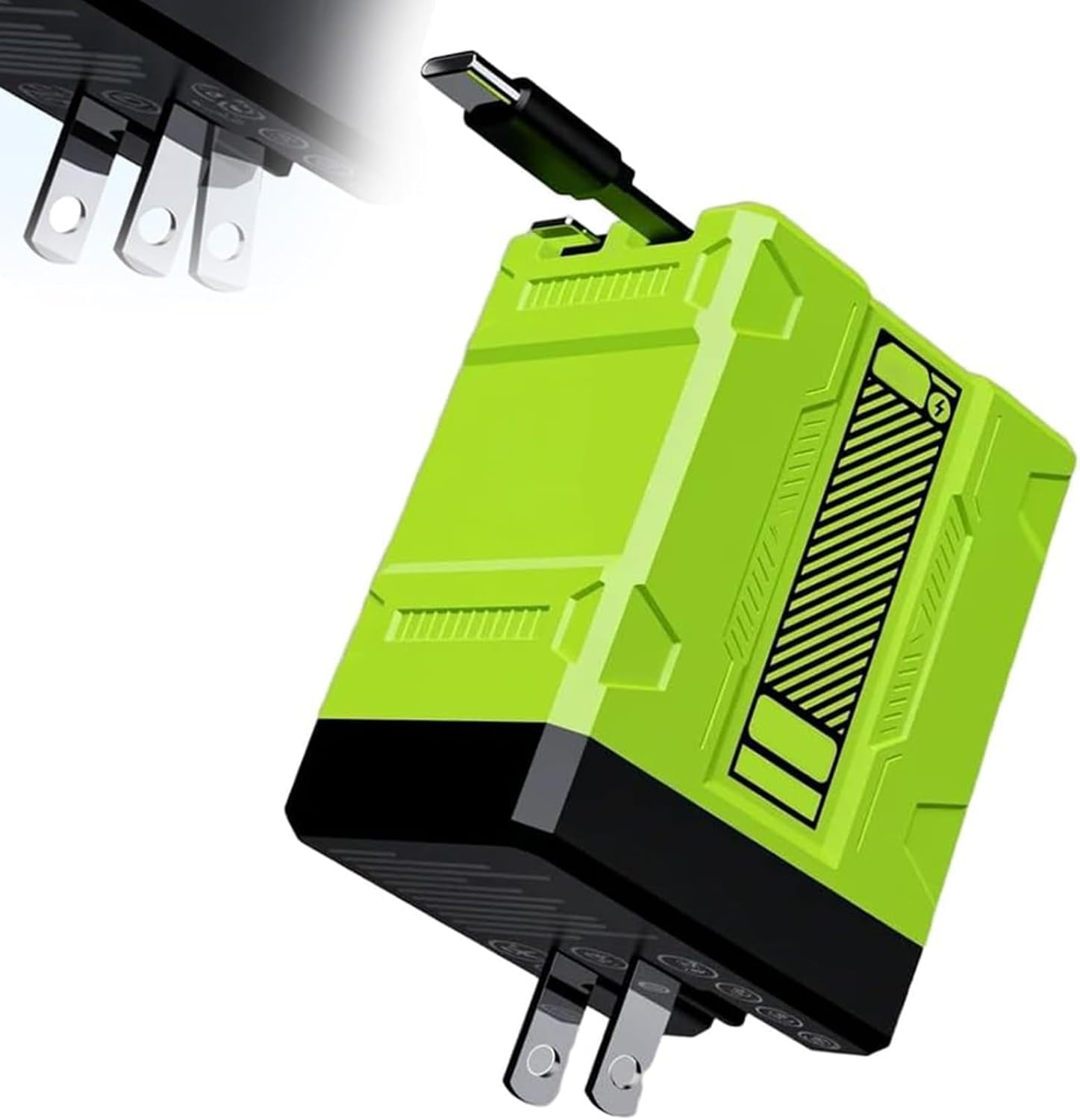 Charger with Retractable Cables，Upgraded 3-in-1 Charger, supports 80W ...