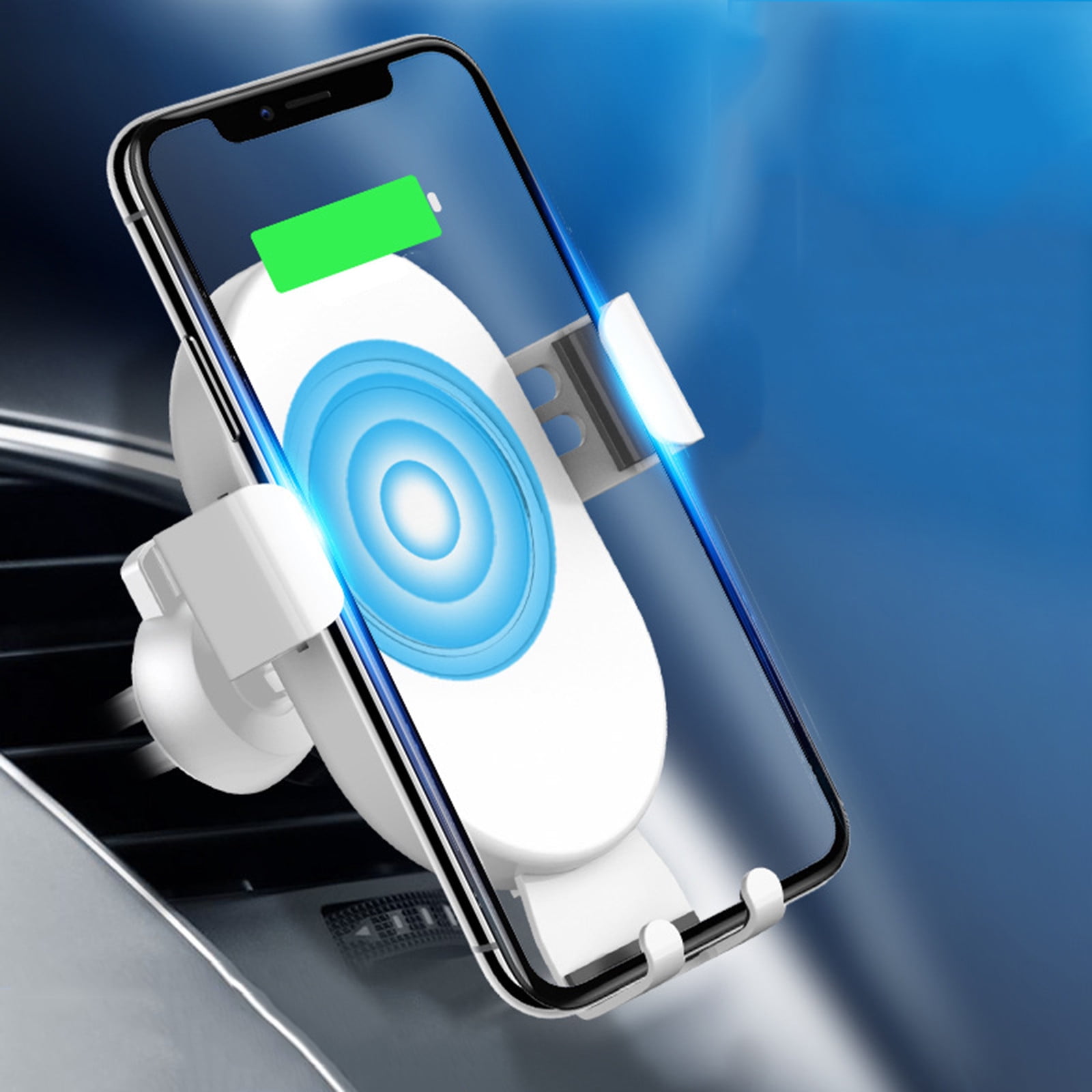 Charger Stand, Wireless Car Charger,10W Fast Charging Auto-Clamping Car ...