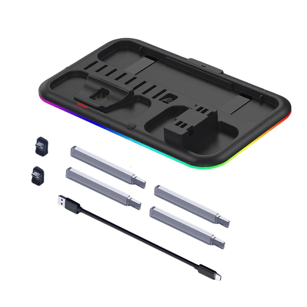 Charger Stand for Gaming Controller with Console Storage Slot Light Bar ...
