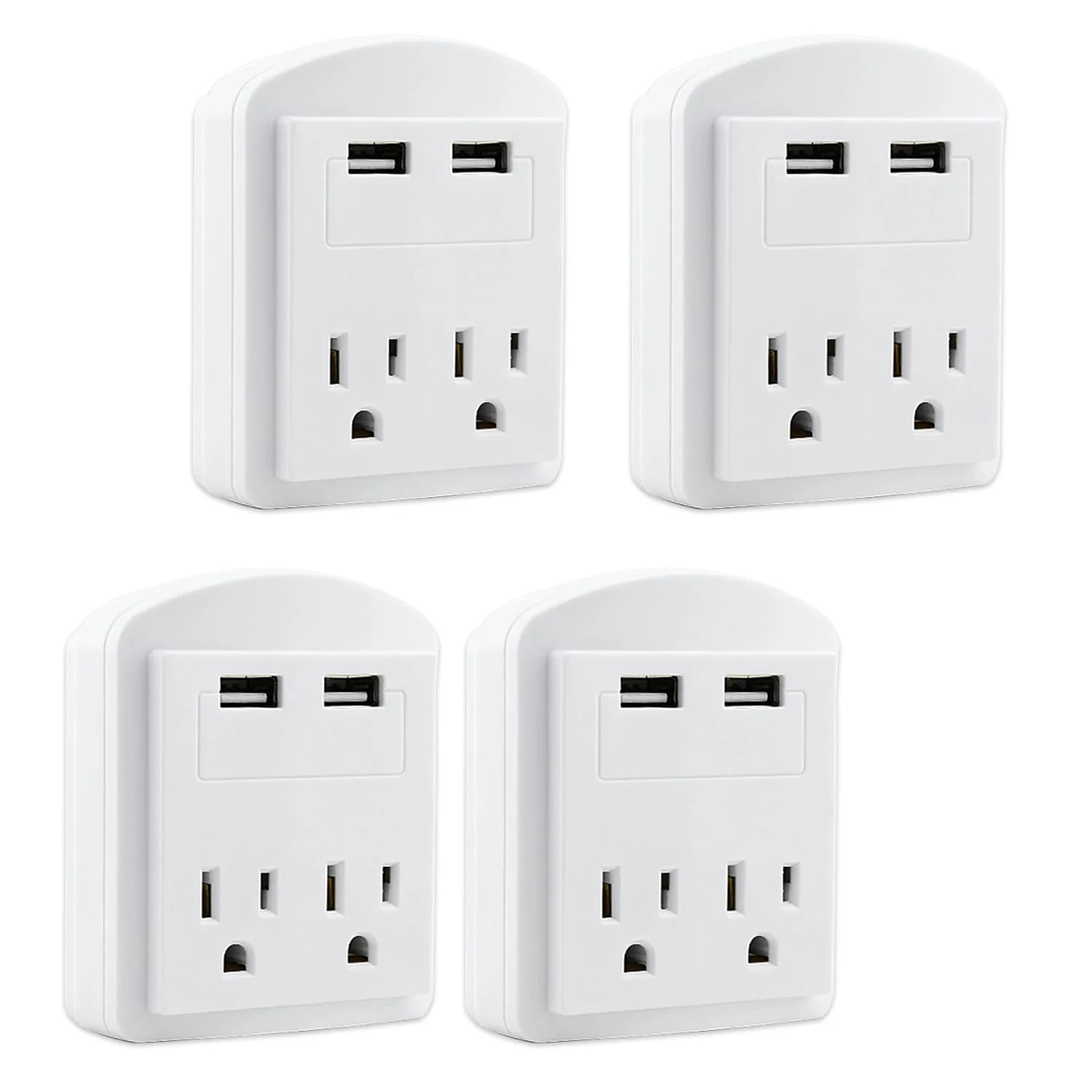 Charger Type C Adapter USB Fast Charger In Wall 2 USB 2 Outlet 5Core ...