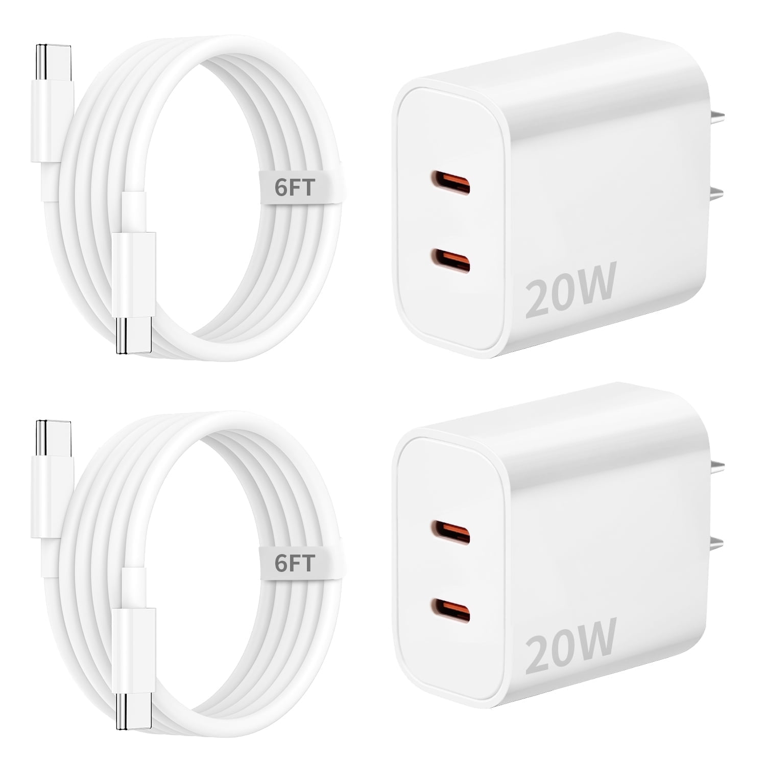BUSATIA Charger for iPhone 16 15, 20W USB C Fast Charger, Dual Port ...
