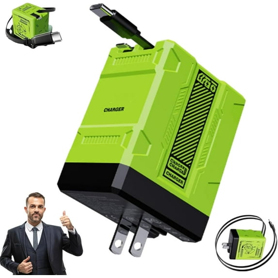 Charger with Retractable Cables, Scalable Retractable 2 in 1 240w Fast ...