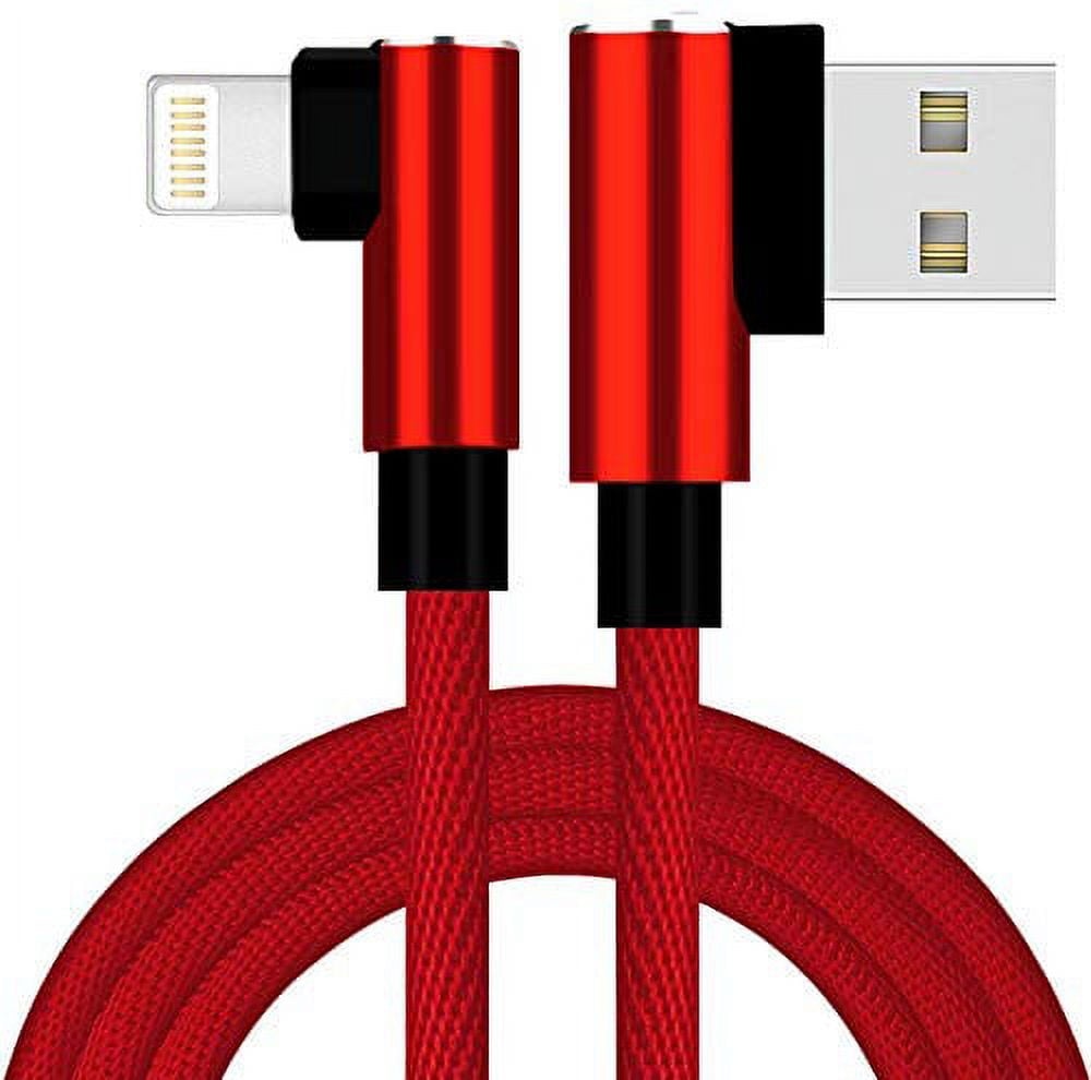 Chargers 10FT/3M Charging Cable, Nylon Braided Right Angle 90 Degree ...