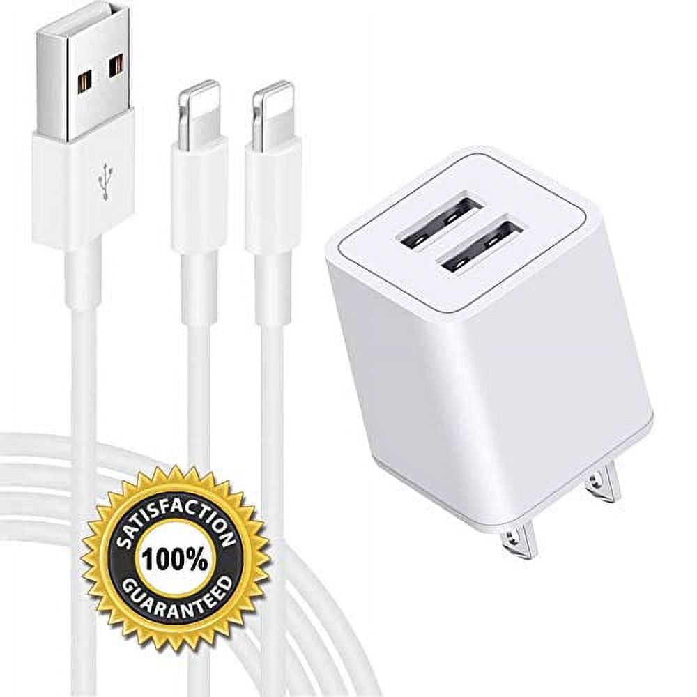 Chargers 2.1A USB Dual Port Power Adapter Wall Plug Fast Charge for ...