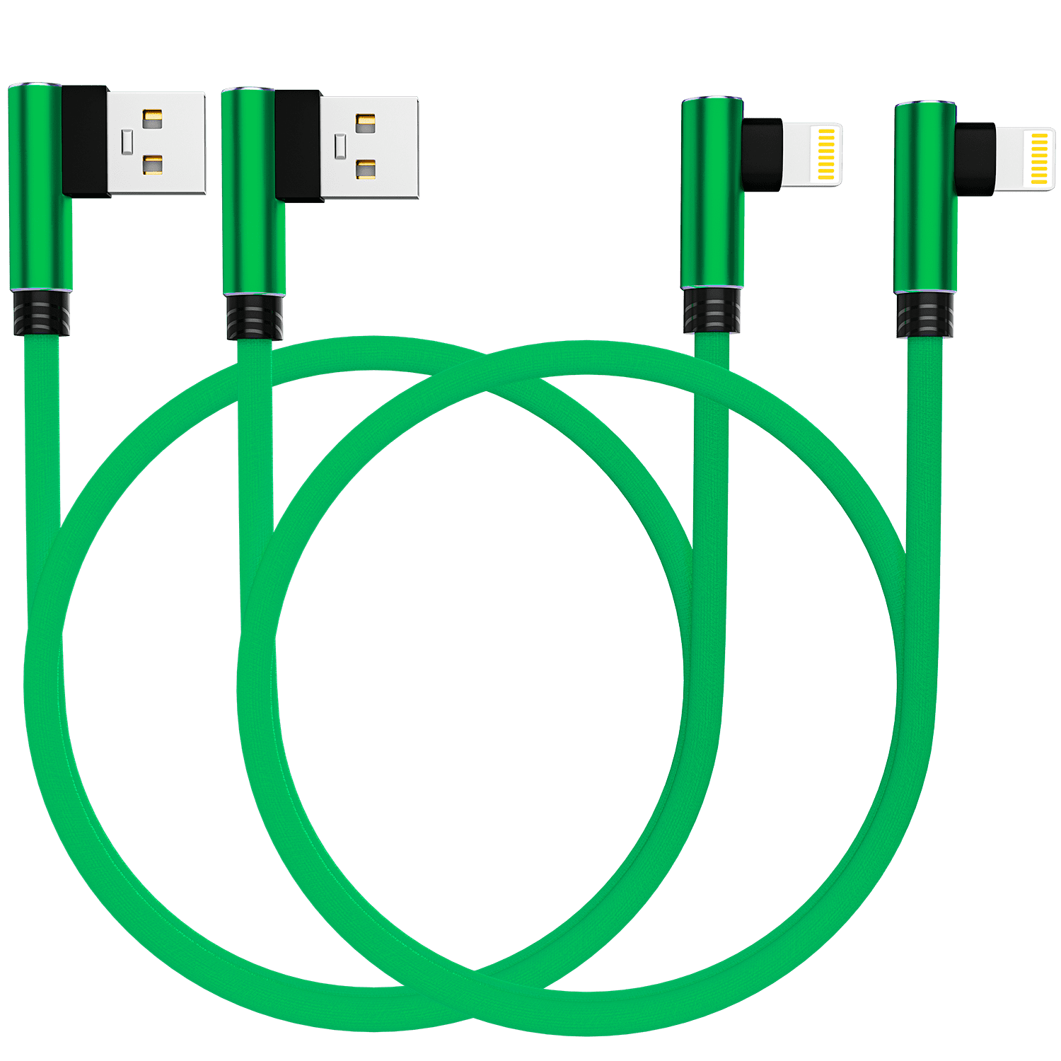 Chargers 2 Pack 10 Feet Extra Long Nylon Braided 90 Degree Fast ...